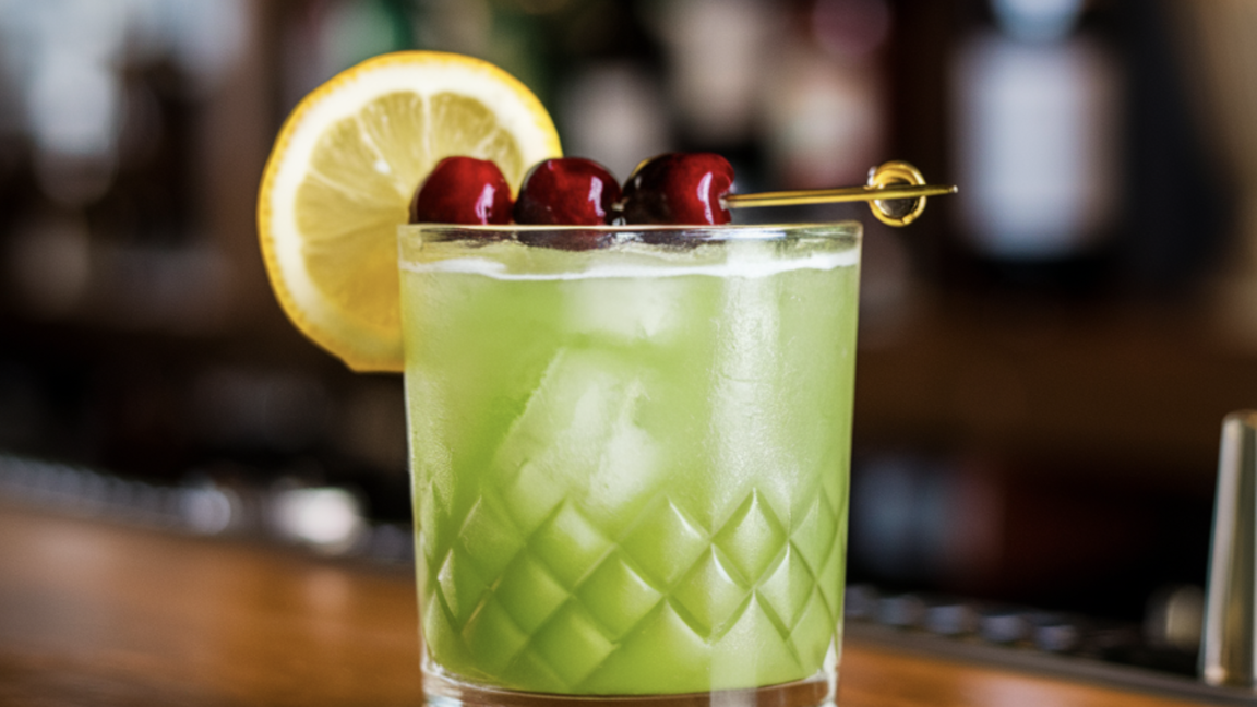 Shamrock Sour: A Bright Green Irish Whiskey Sour for St. Patricks Day ...