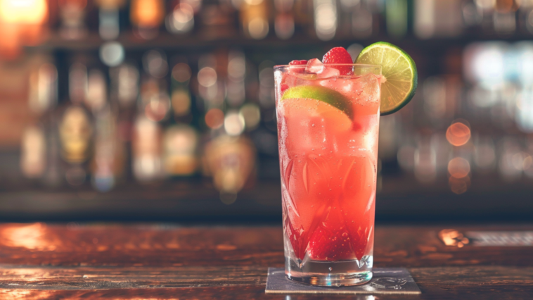Raspberry Gin Rickey Cocktail Recipe