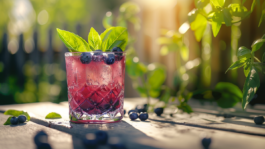 Boozy Basil Blueberry Cocktail Recipe