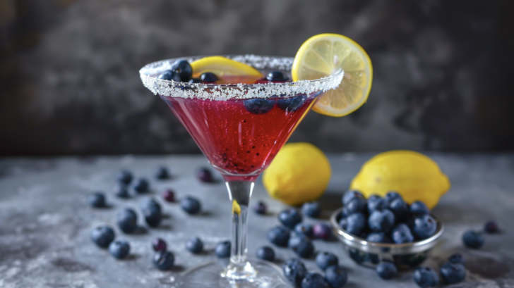 Blueberry Lemon Drop Martini