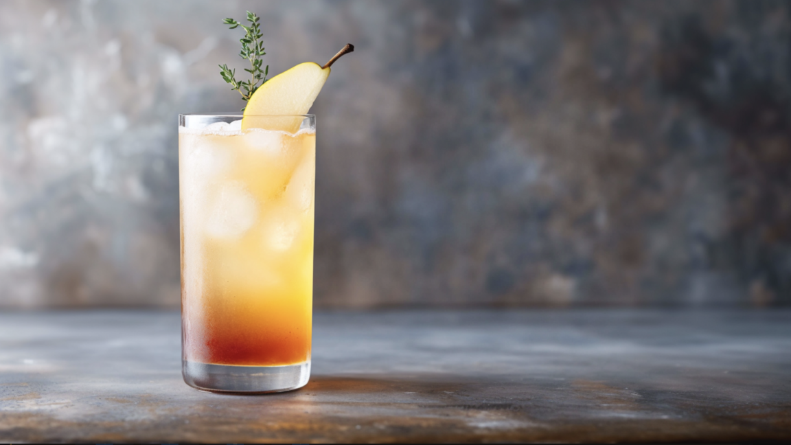 Pear Vanilla Gin Fizz