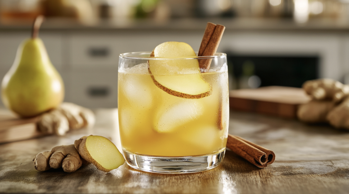 Ginger Pear Bourbon Cocktail