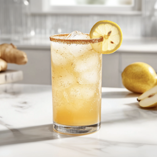 Sparkling Pear French 75 Cocktail