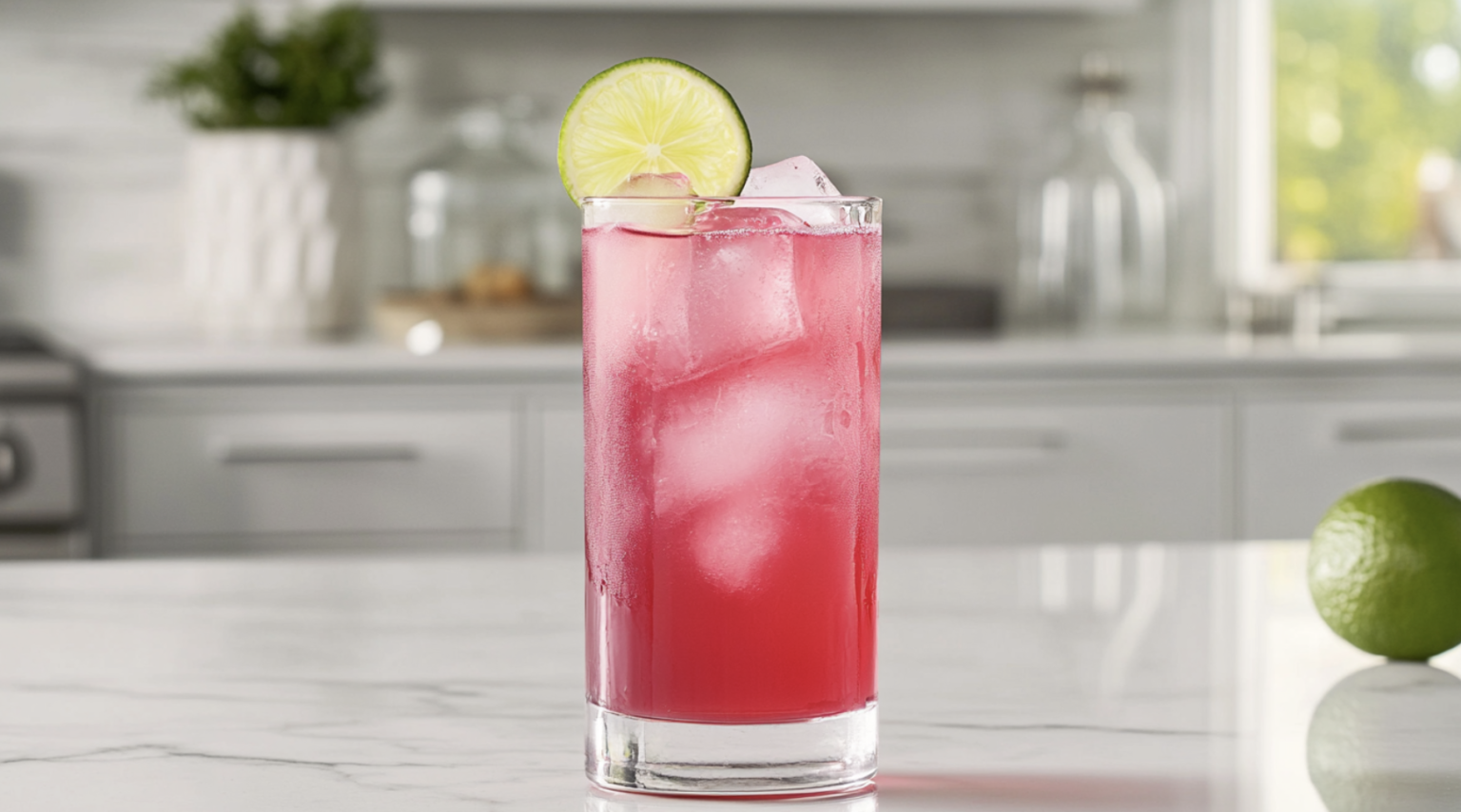 Pink Mountain Apple Rum Cocktail