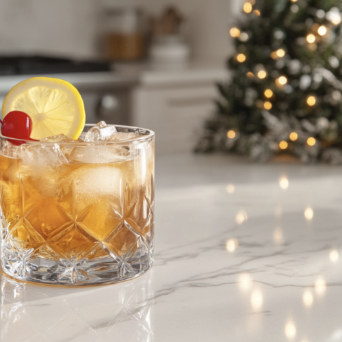 Rum and Ginger Christmas Cocktail