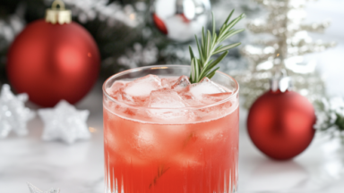 Rosemary Pom Spritz Mocktail