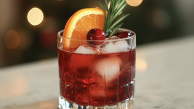 Rosemary Pom Spritz Mocktail