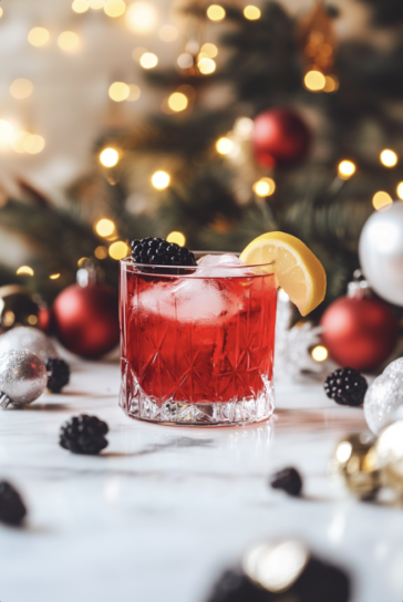 Merry Berry Bourbon Cocktail: A Festive Holiday Drink for Christmas Parties