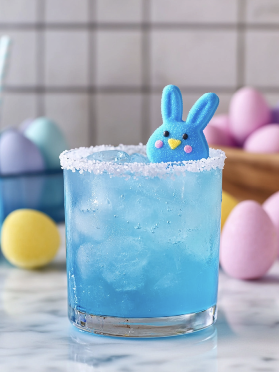 Blue Peep Cocktail: A Fun and Colorful Easter Drink with Marshmallow Vodka