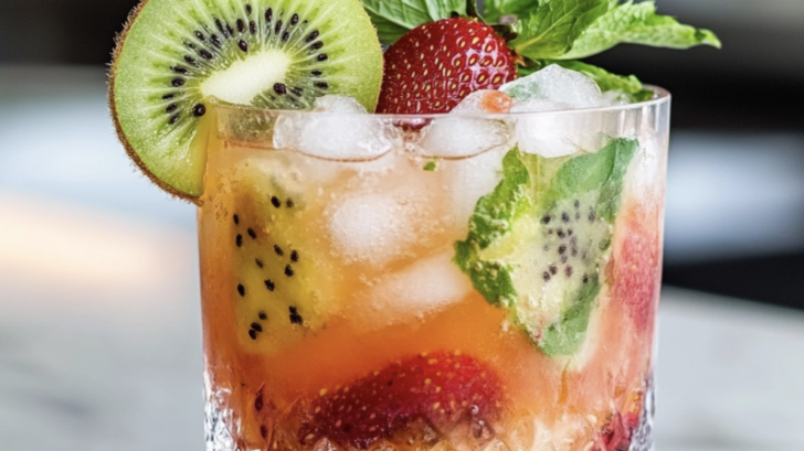 Tropical Kiwi Fizz Mocktail